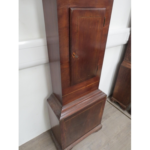 A mahogany satinwood and ebony inlaid cased longcase clock by James ...