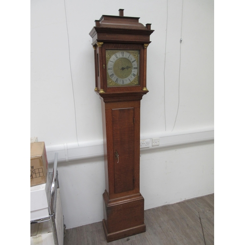 A George III oak cased longcase clock by Robert Davy of Hoveton, ornate ...