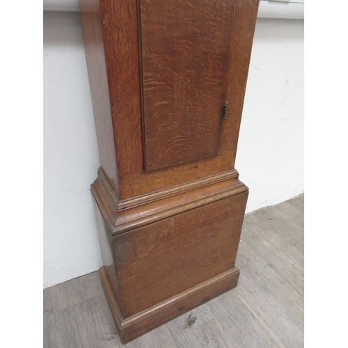 A George III oak cased longcase clock by Robert Davy of Hoveton, ornate ...