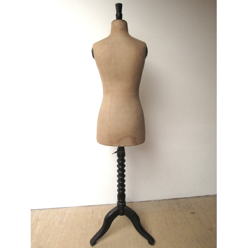 A Stockman Paris Breveke SGDG linen clad mannequin FS 36, stamped at neck