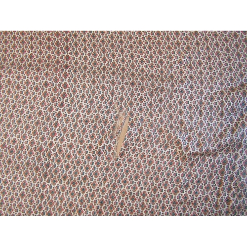 A Victorian silk shawl with a small floral motif flanked by a paisley ...