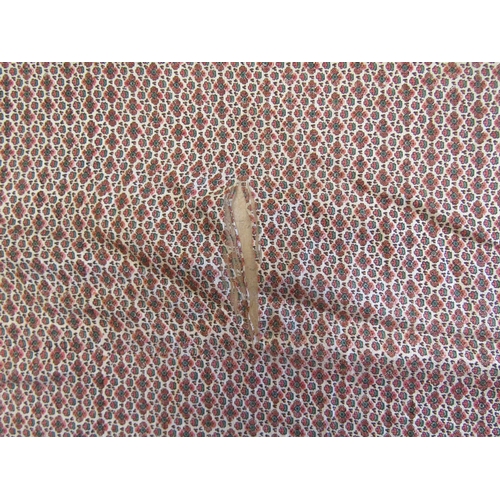 A Victorian silk shawl with a small floral motif flanked by a paisley ...