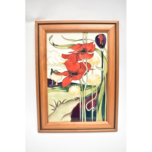 A Contemporary Moorcroft pottery wall plaque designed by Emma Bossons ...