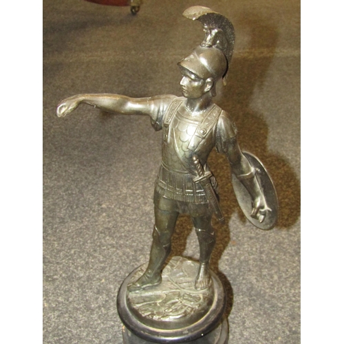 Two metal Roman soldier figures, a/f