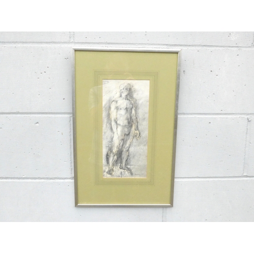 MICK ROONEY RA (b.1944) Life study portrait (man). Pencil, ink and ...