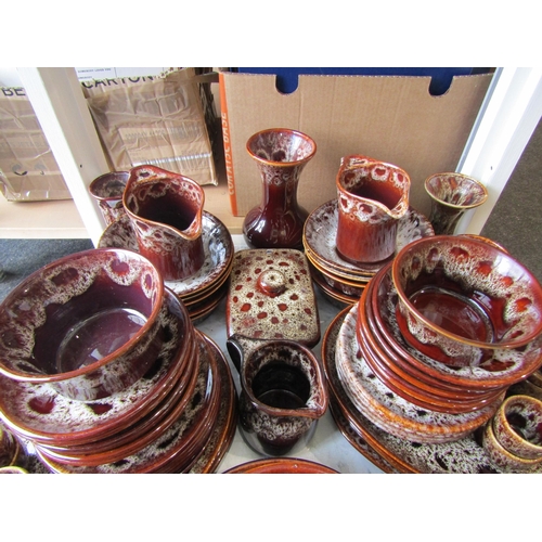 A selection of Kernewek Cornwall ceramics including jugs, mugs, bowls ...