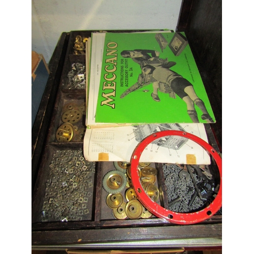 Two boxes of Meccano, Series 7 and 9, with instruction manuals included