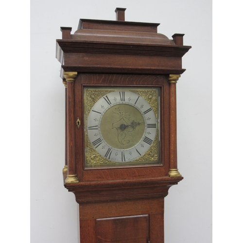 A George III oak cased longcase clock by Robert Davy of Hoveton, ornate ...
