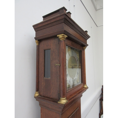 A George III oak cased longcase clock by Robert Davy of Hoveton, ornate ...