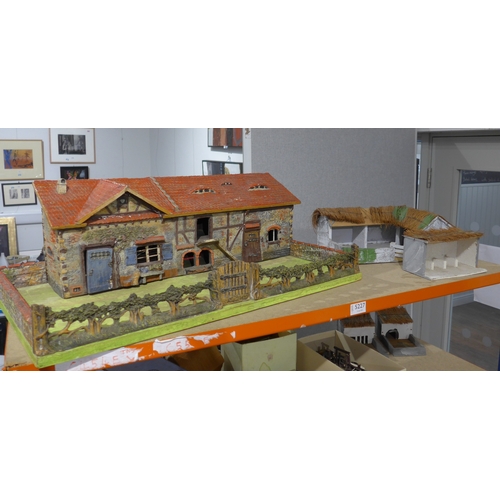 A mid Century 'Elastolin' farm layout consisting of farm building ...