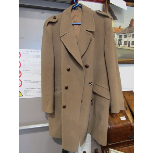 A Dunn & Co. camel wool double breasted 3/4 length gent's coat