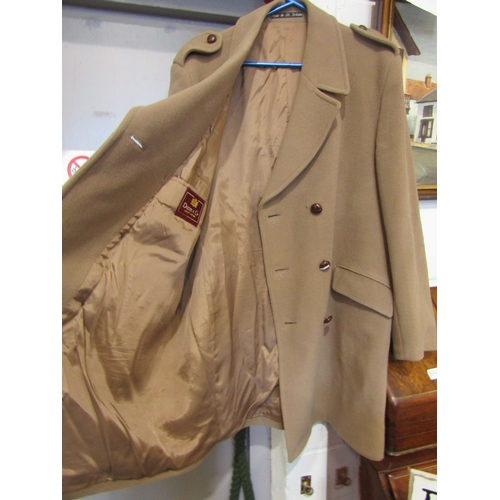 A Dunn & Co. camel wool double breasted 3/4 length gent's coat