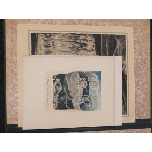 A folio containing four unframed William Blake prints
