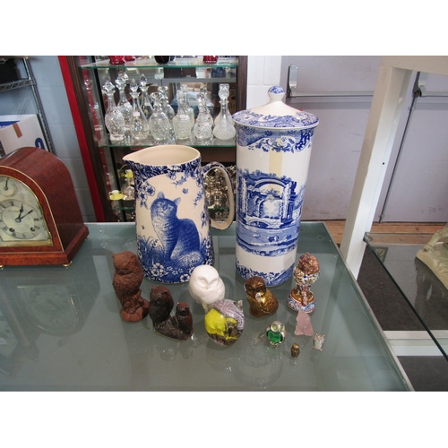 A modern Spode "Italian" pattern spaghetti jar and lid, a Heron Cross ...