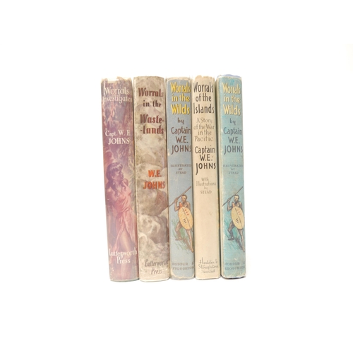 W.E. Johns, five Flight Officer Joan Worralson "Worrals" series titles ...