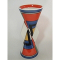A Wedgwood Clarice Cliff "Mondrian" vase, 23cm tall