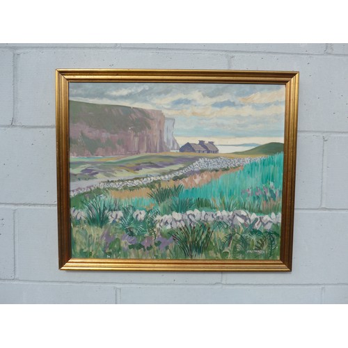 IAN MACINNES (1922-2003) (ARR) : An oil on board, Orkney Isles scene ...