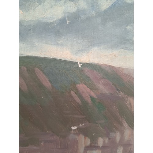 IAN MACINNES (1922-2003) (ARR) : An oil on board, Orkney Isles scene ...