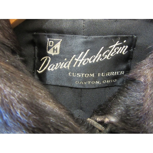 A 1940's David Hochstein Ohio black cut fur cape, a 1940's Frank Louda ...
