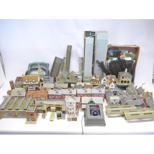 A collection of 00 gauge model railway kit built card lineside ...