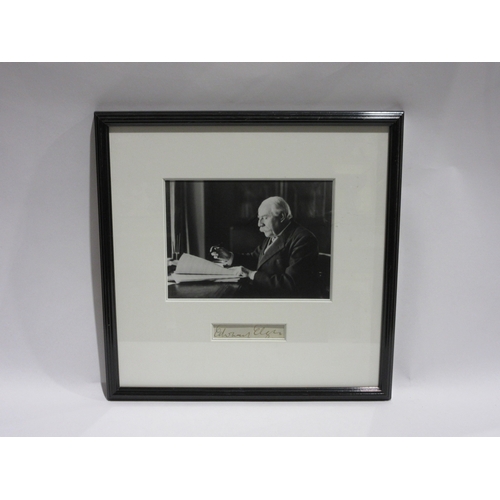 A framed Edward Elgar autograph and photograph. Fishburn Art & Music ...