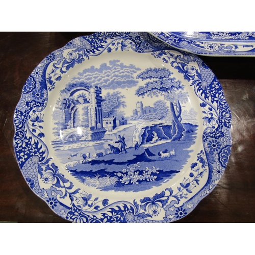Spode blue "Italian" platter, plate, dish, vase and water jug (a/f ...