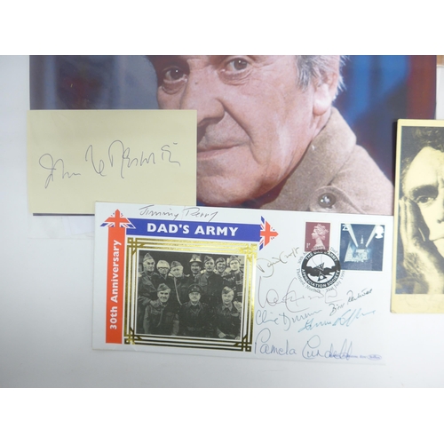 Dads Army - A collection of autographs to include John Le Mesurier ...