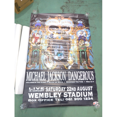 MICHAEL JACKSON: Four large billboard promotional posters, each ...