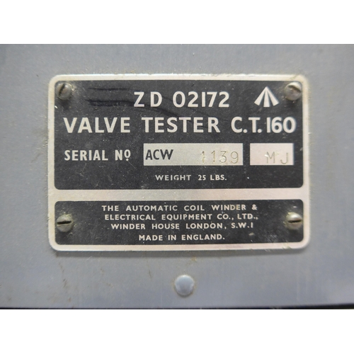 An Avo CT160 British military valve tester, serial no. ACW 1139 MJ