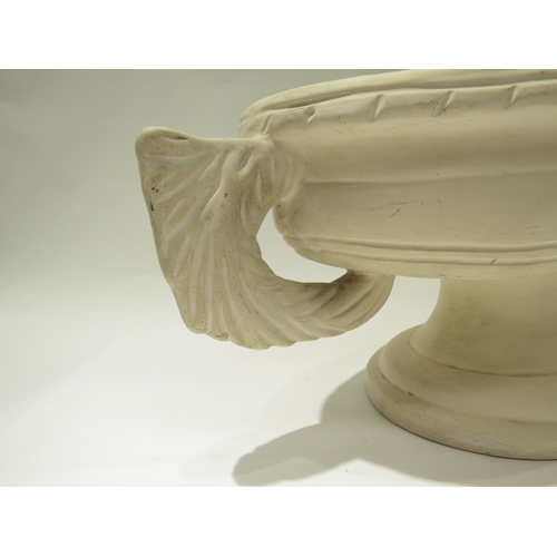 CONSTANCE SPRY (1886-1960) a twin fern handled pedestal vase, unglazed ...