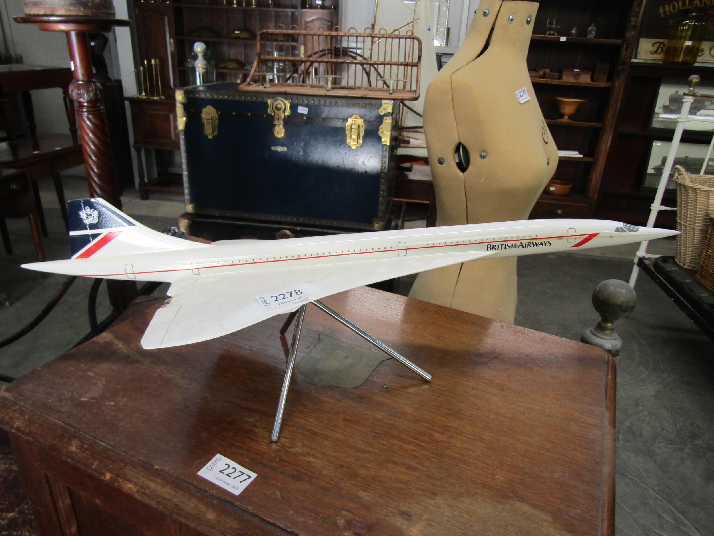 A British airways Concorde desk model