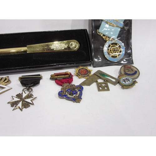 A collection of enamel badges to include RAF, navy and army together ...