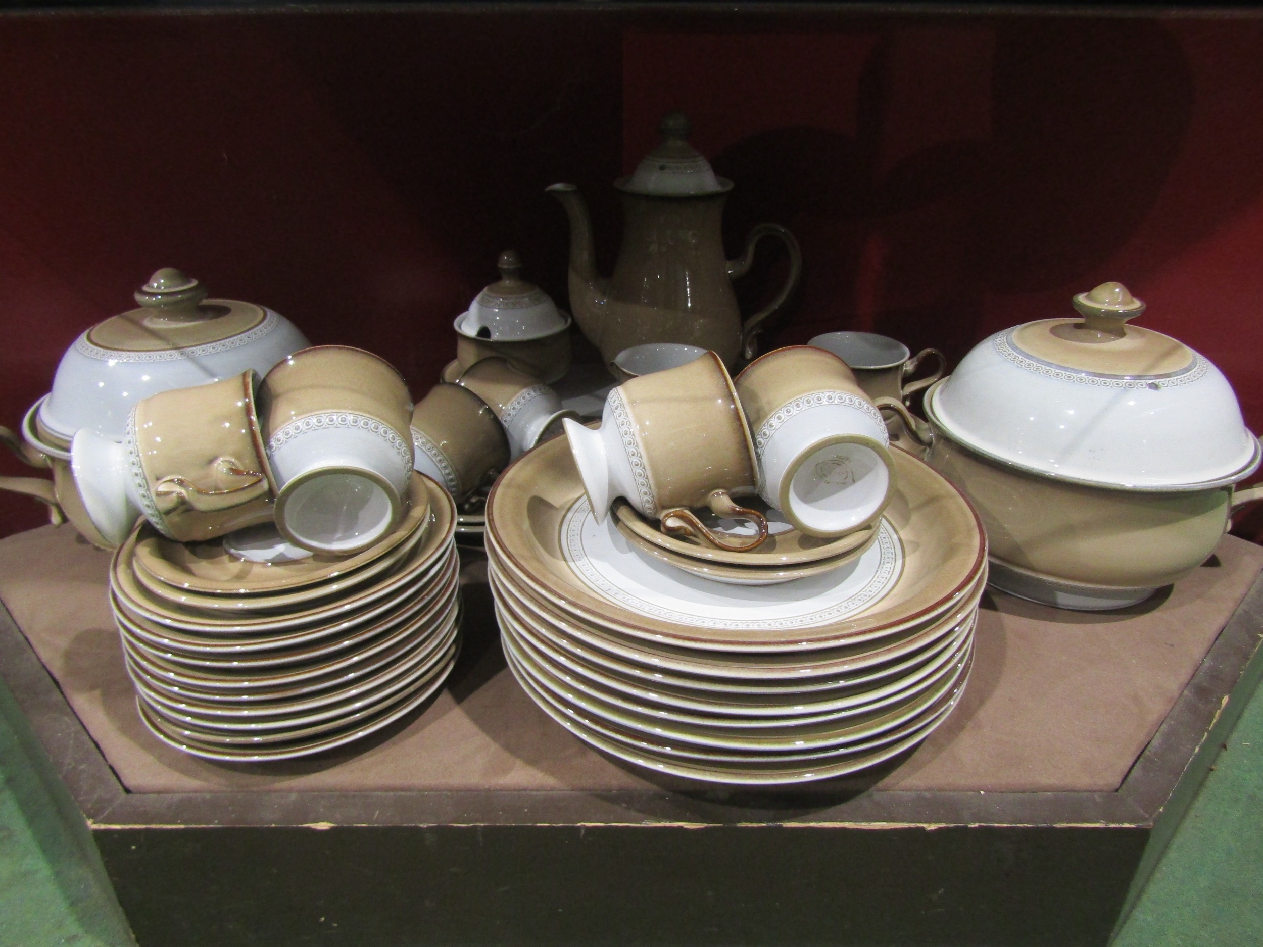 A selection of Denby "Seville" pattern tablewares (dinner and coffee ...