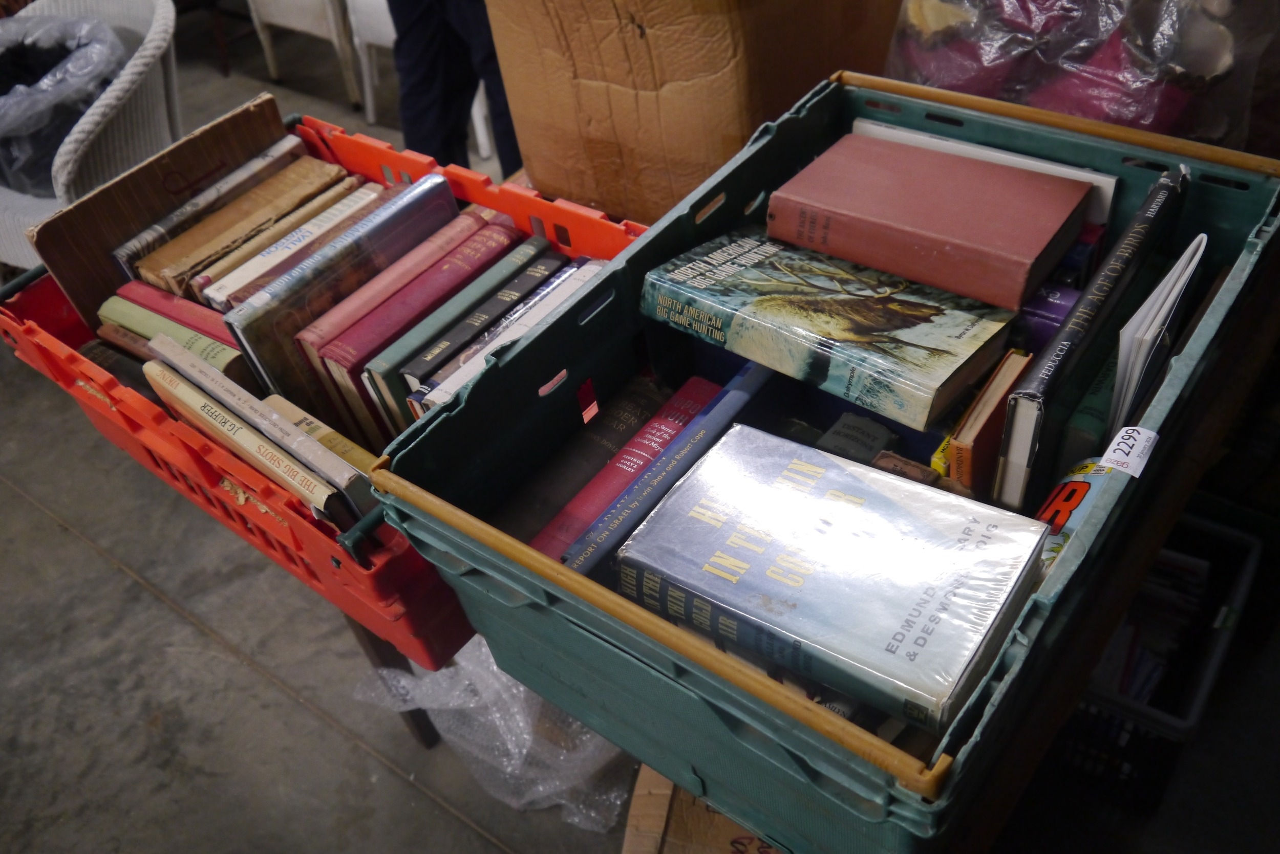 Two boxes of books