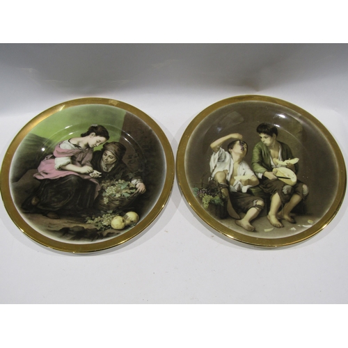 A set of four Sandringham Fine English China plates depicting young ...