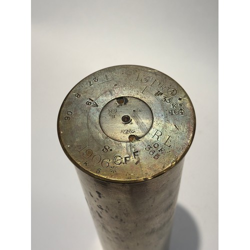A WWI shrapnel shell used by the Royal Horse Artillery. Deactivated