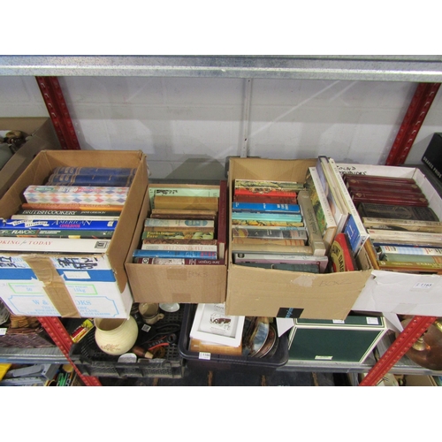 Four boxes of assorted vintage cookery books, including American, Amish ...