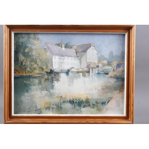 Patty Martin: oil on board, "Hambleden Mill", 11 1/2" x 15 1/2", in ...