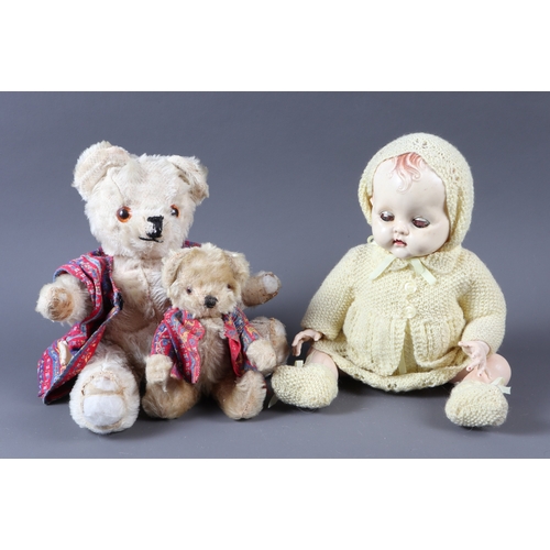 A plush teddy bear, "Ted", 13" high, a smaller teddy ,"Ted 2", 8" high ...
