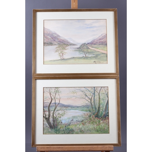 David Rintool: three watercolours, Loch Luskin Dunoon and two other ...
