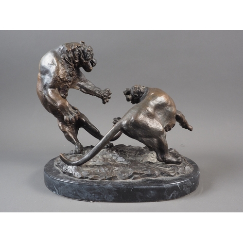 Francis Shinn: a limited edition bronze group, "The Encounter", two ...