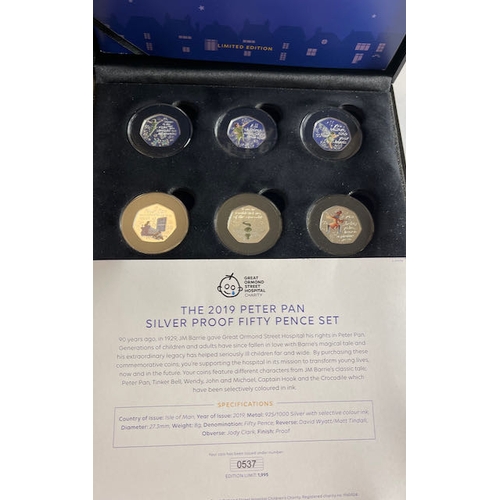 The 2019 Peter Pan Silver Proof 50p Coin Set in Presentation Case with ...