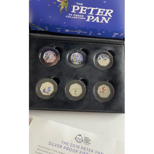The 2019 Peter Pan Silver Proof 50p Coin Set in Presentation Case with ...