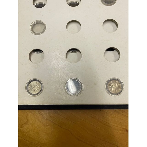 Coin Folder Containing Some Vintage Coins - 1978,1981 Isle of Man £1s ...