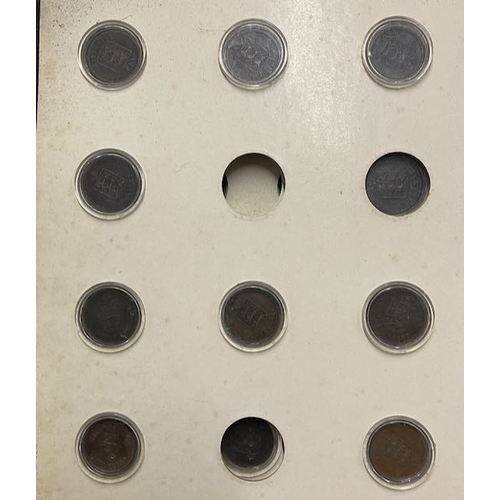 Coin Folder Containing Some Vintage Coins - 1978,1981 Isle of Man £1s ...