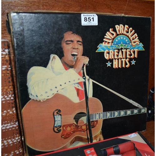 Elvis Presleys Greatest Hits Boxset Of LPS - Combines To Make Poster