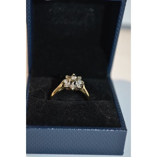 9ct Diamond Cluster Ring