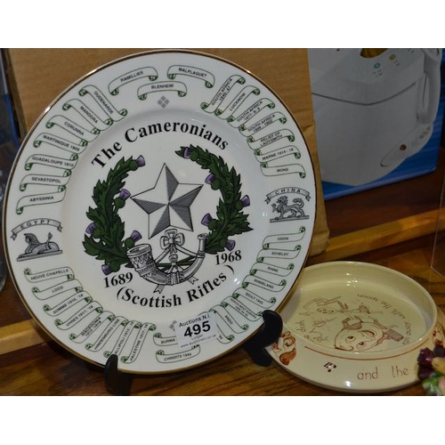The Cameronains Scottish Rifles Plate + Brentleigh Ware Baby Ware by ...
