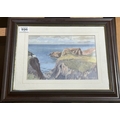 Framed Print, Carrick-A-Rede Rope bridge By N. Wilson, 17"x14"