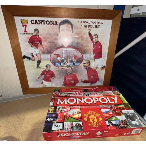 Large Framed Man United Print + Man United Monopoly